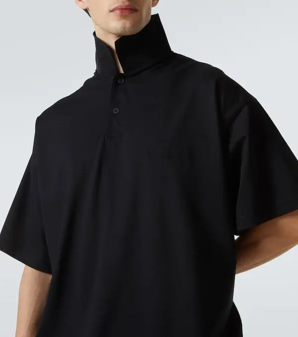Balenciaga Bb Garderobe Cotton Piqué Polo Shirt
