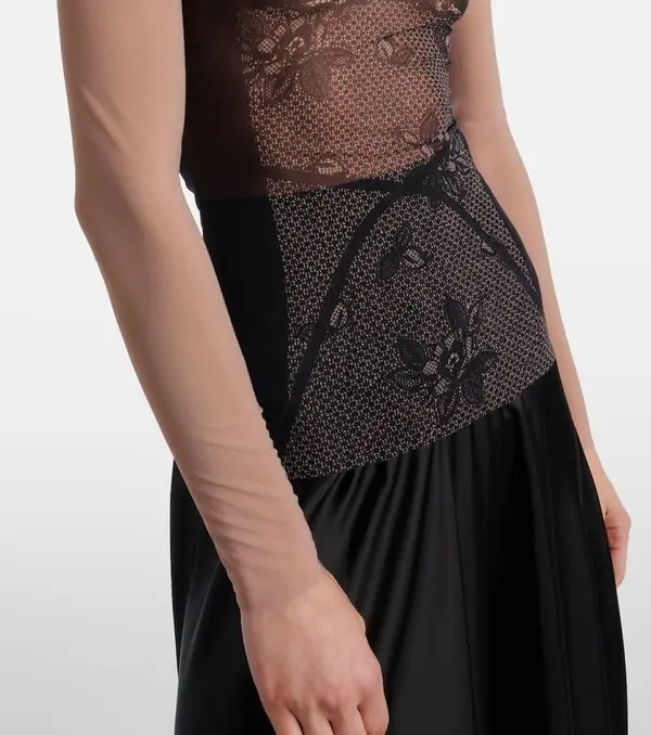 Balenciaga Trompe-l'oeil Lace Top - Black