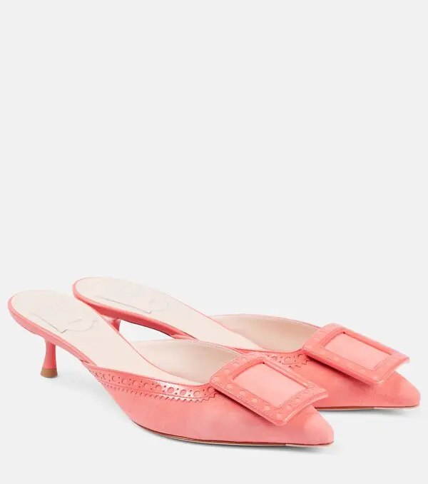 ROGER VIVIER Viv' In The City Mules - Pink