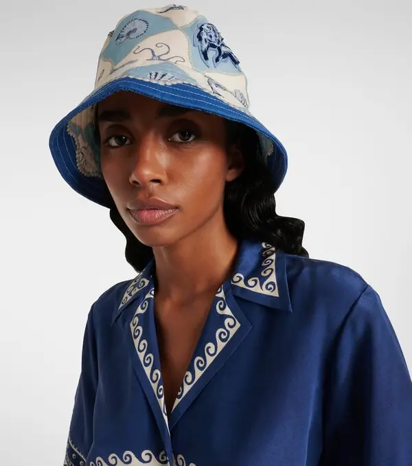 ALEMAIS Alémais Pia Linen Bucket Hat