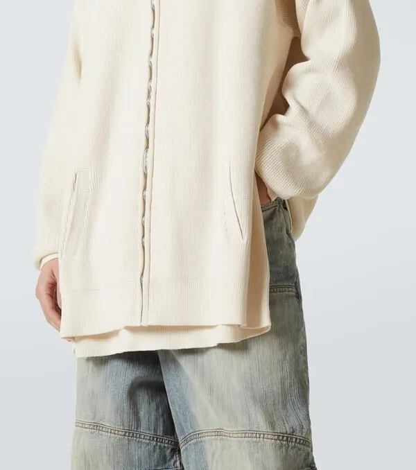 Balenciaga Logo Zip-up Cardigan