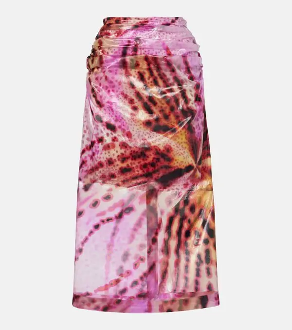 Dries Van Noten Sami Printed Midi Skirt