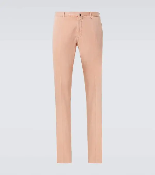 SLOWEAR Slim Fit Cotton Trousers