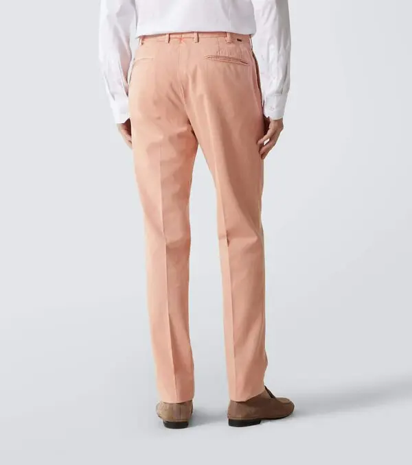 SLOWEAR Slim Fit Cotton Trousers