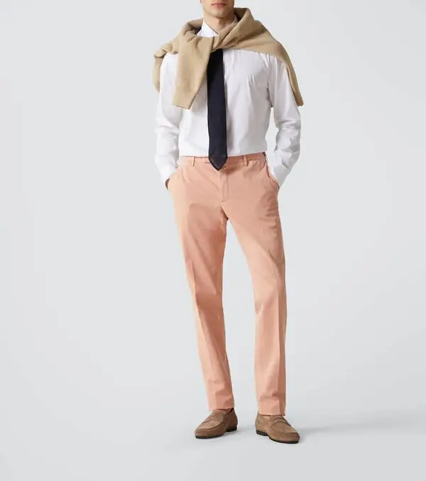SLOWEAR Slim Fit Cotton Trousers
