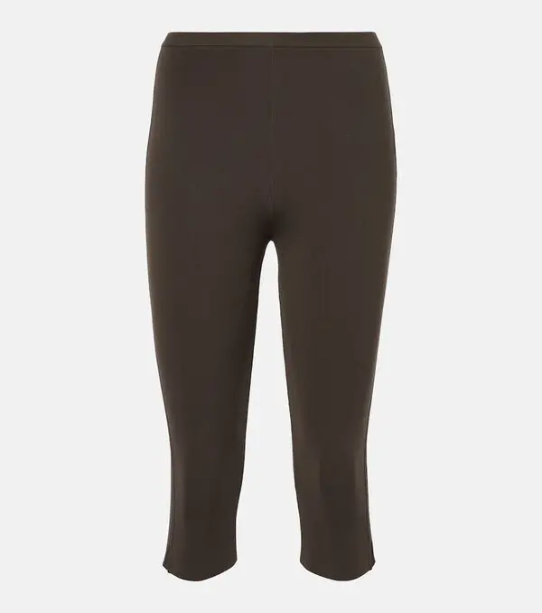 TOTEME Jersey Capri Pants - Brown