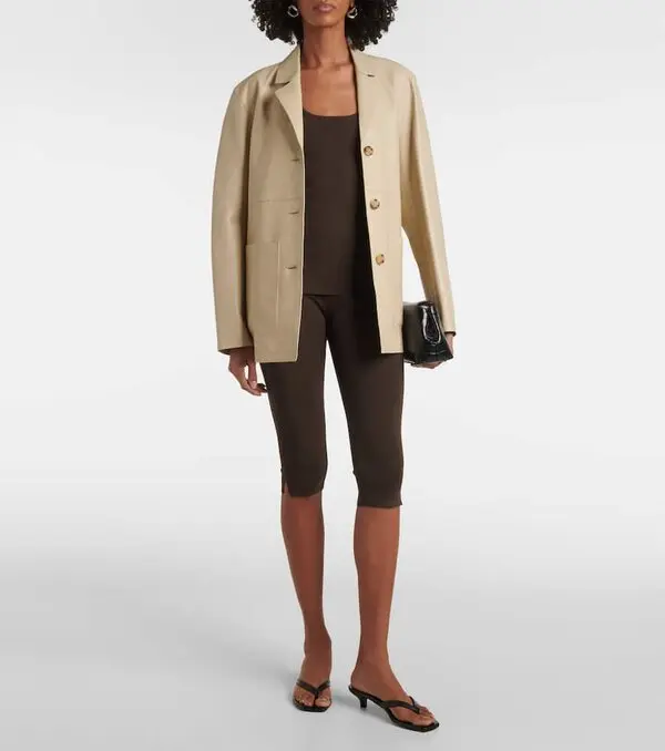 TOTEME Jersey Capri Pants - Brown