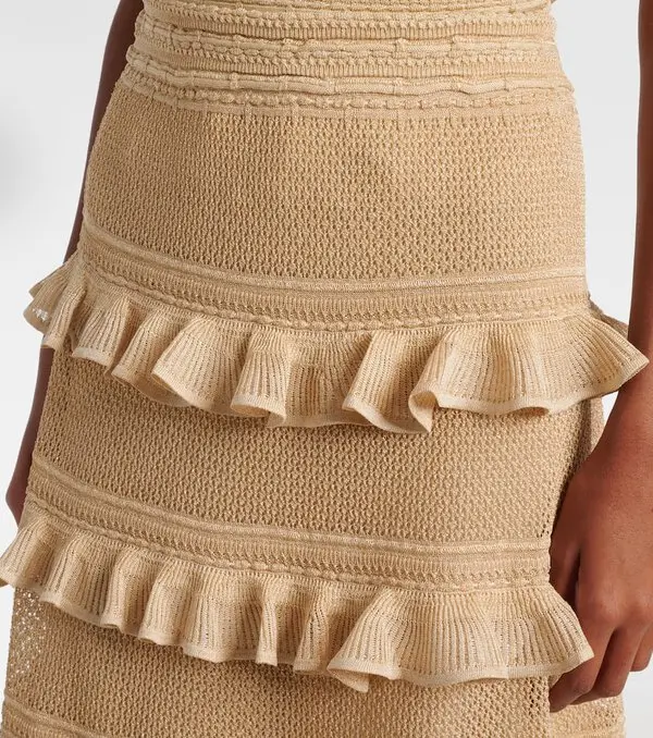 Zimmermann Illuminate Ruffled Tiered Maxi Skirt