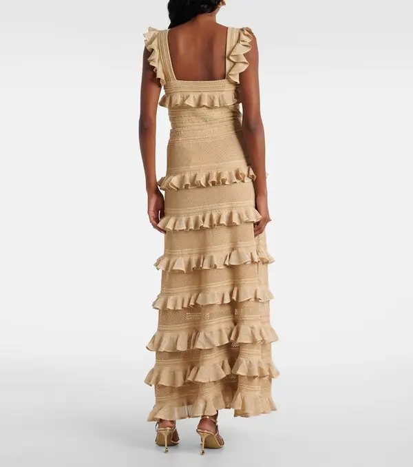 Zimmermann Illuminate Ruffled Tiered Maxi Skirt