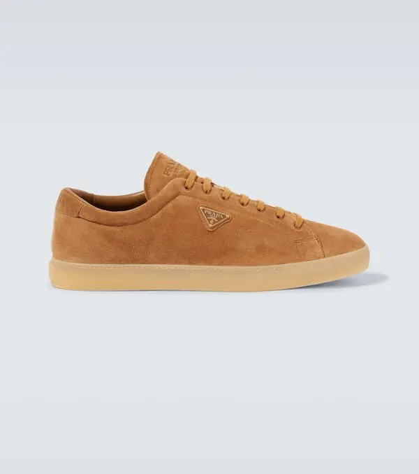 Prada Logo Suede Sneakers