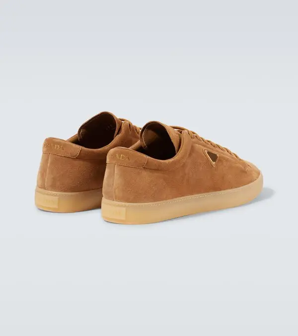 Prada Logo Suede Sneakers