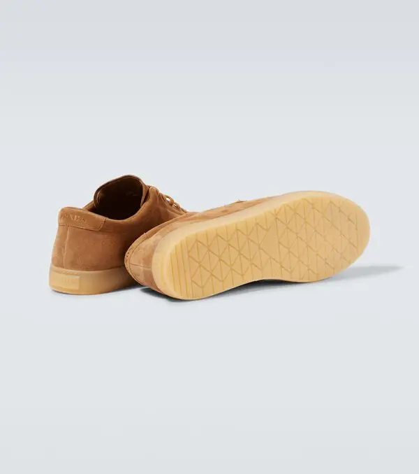 Prada Logo Suede Sneakers