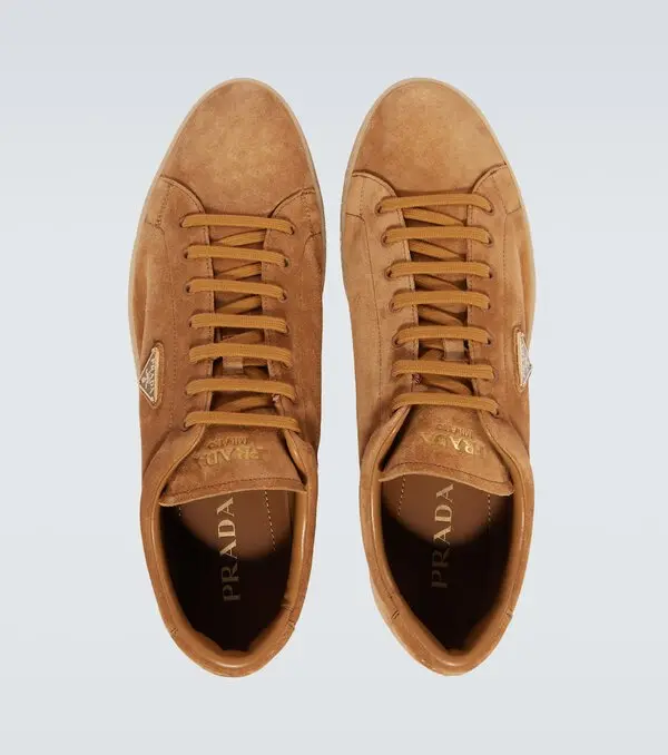 Prada Logo Suede Sneakers