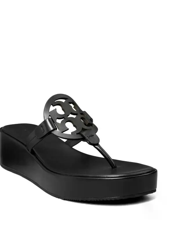 Tory Burch Miller Wedge Sandals - Black