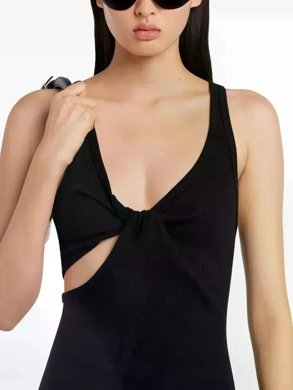 COURREGES Twist Mini Dress - Black