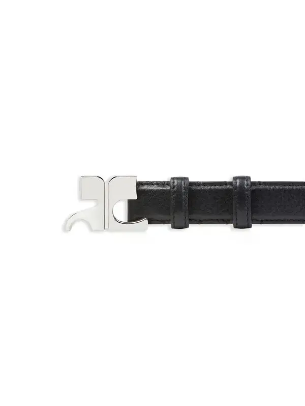 COURREGES Logo-buckle Belt - Black