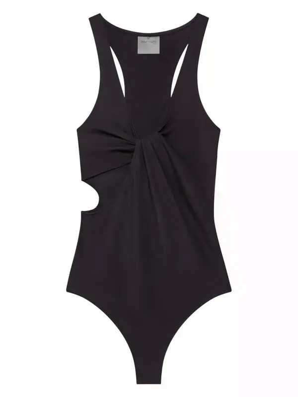 COURREGES Twist One-piece Swimsuit - Black
