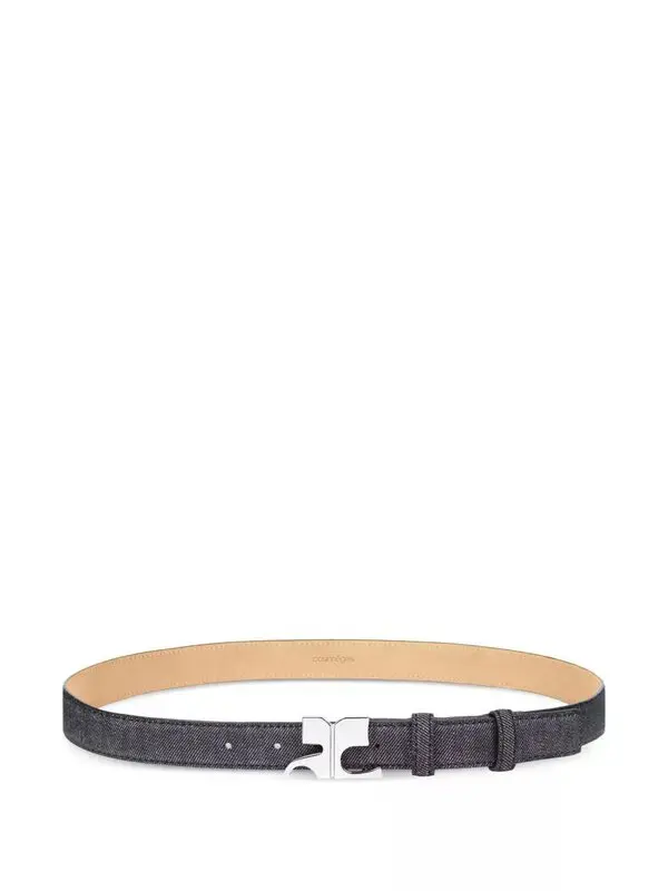 COURREGES Logo-buckle Belt - Grey