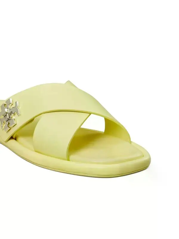 Tory Burch Leather Slides - Yellow