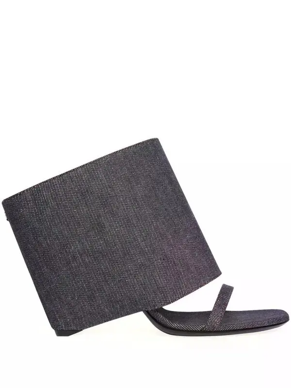 COURREGES Oblique Wedge Sandals - Grey