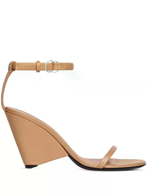 COURREGES Oblique Wedge Sandals - Brown