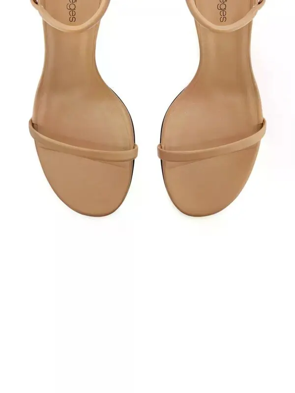 COURREGES Oblique Wedge Sandals - Brown