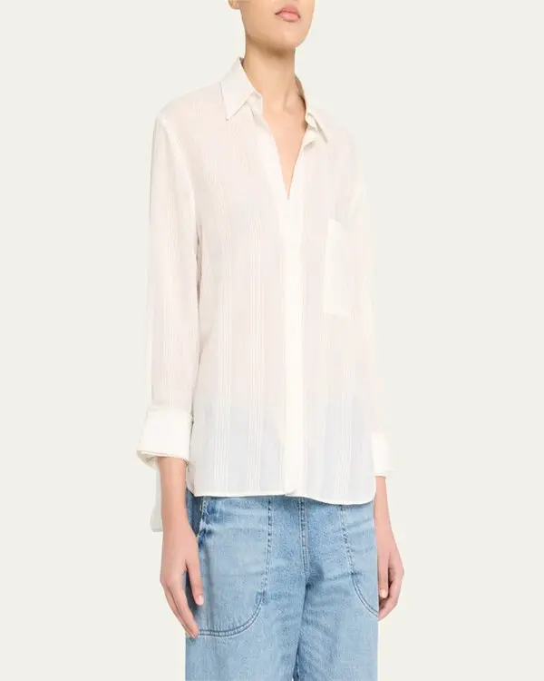 TWP Button-front Shirt - Ivory