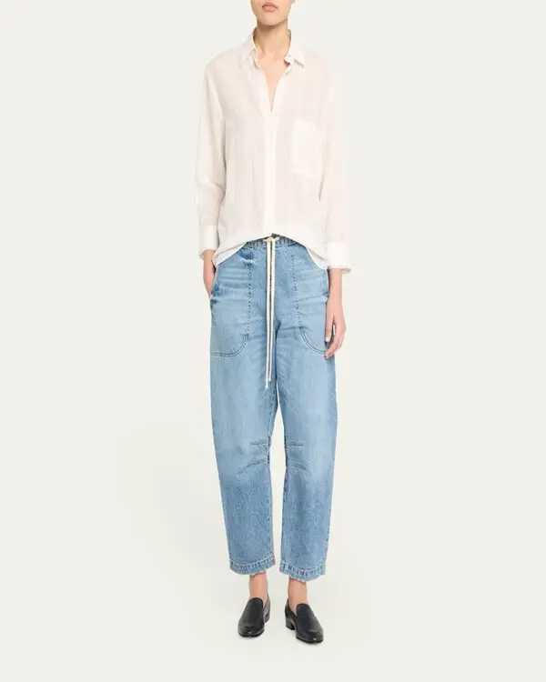TWP Button-front Shirt - Ivory