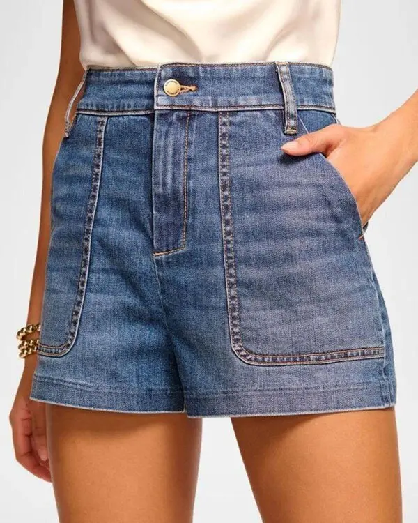 Ramy Brook Hilary Denim Shorts - Medium Wash