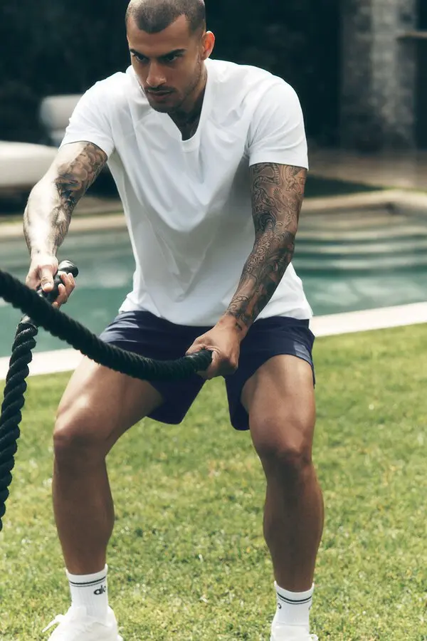 Alo Yoga Vapor Crewneck Short Sleeve Top - White