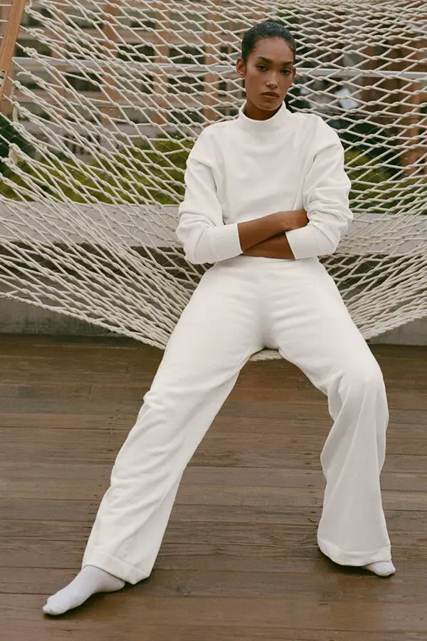 Alo Yoga Serenity Wide-leg Sweatpants - Ivory