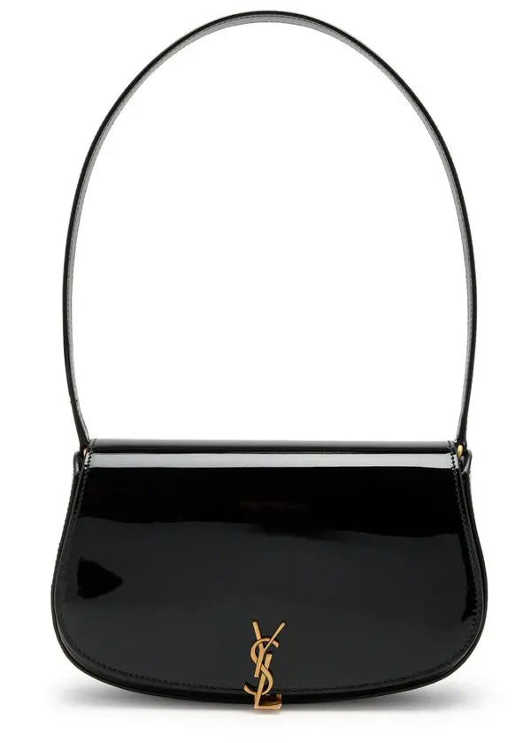 Saint Laurent Voltaire Mini Patent Leather Shoulder Bag - Black