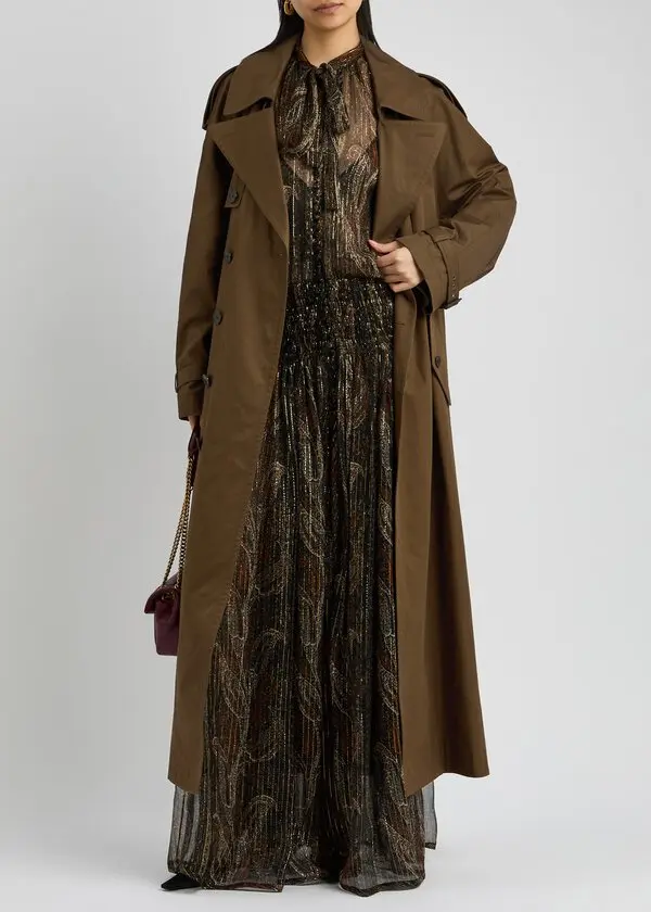 Saint Laurent Double-breasted Cotton-twill Trench Coat