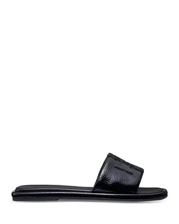 Tory Burch Double T Sport Slide Sandals - Black