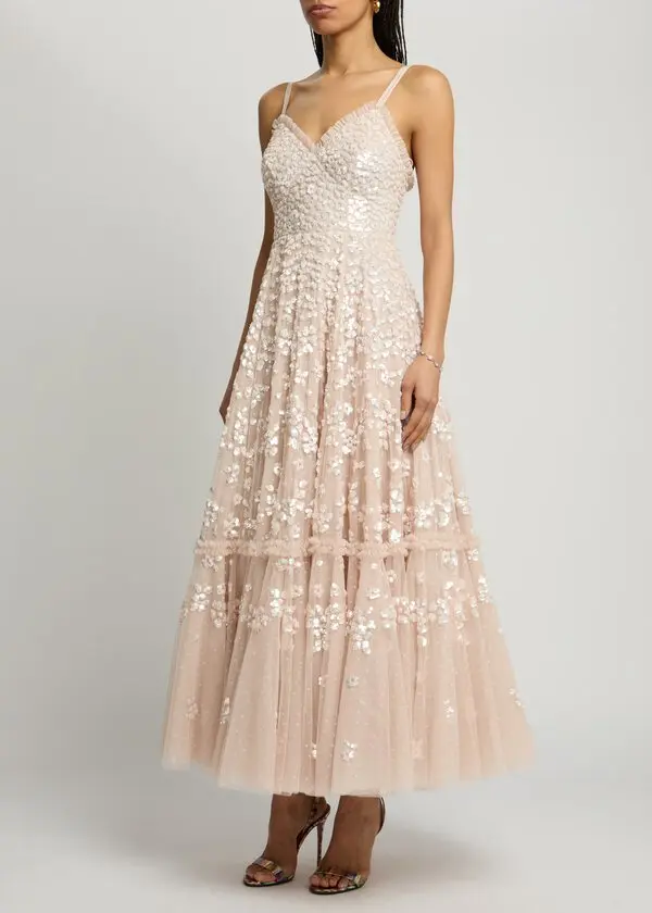 NEEDLE & THREAD Maeve Sequin-embellished Tulle Gown