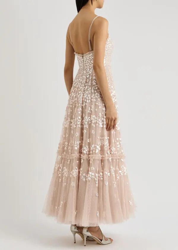 NEEDLE & THREAD Maeve Sequin-embellished Tulle Gown