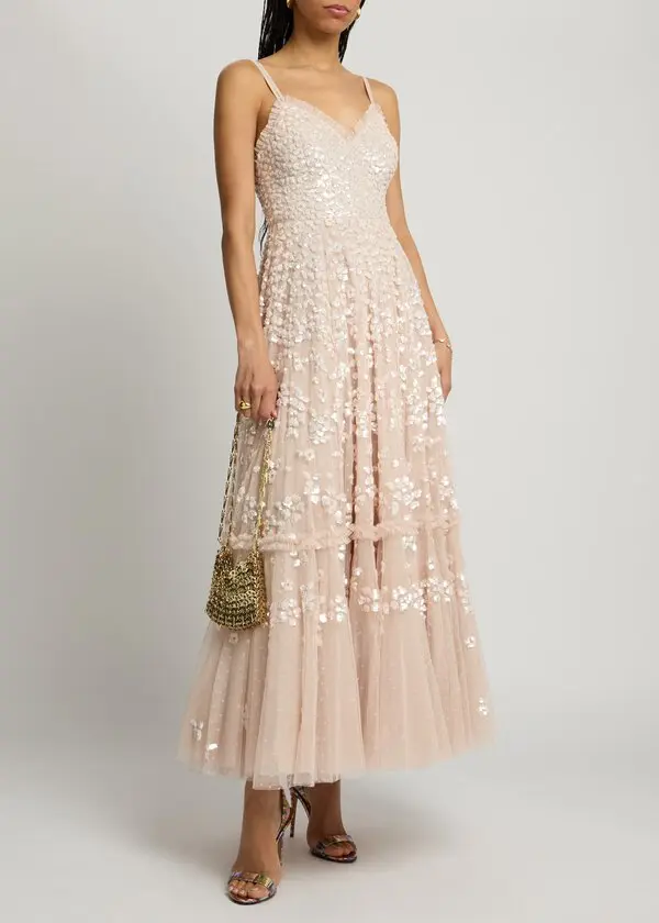 NEEDLE & THREAD Maeve Sequin-embellished Tulle Gown