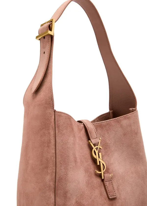 Saint Laurent Le 5 À 7 Small Suede Hobo Bag - Rose