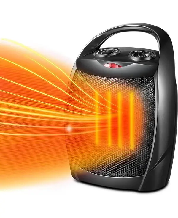 KISMILE Small Electric Space Heater Ceramic Space Heater - Black