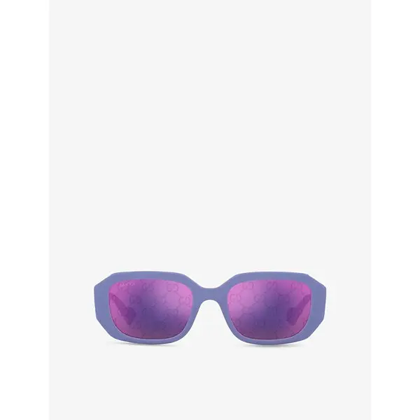 Gucci Gg1535s Rectangular Sunglasses - Purple