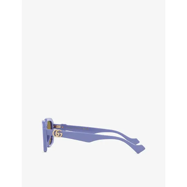 Gucci Gg1535s Rectangular Sunglasses - Purple