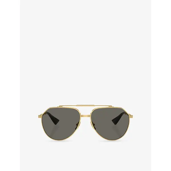 Dolce & Gabbana Dg2302 Aviator Sunglasses - Gold
