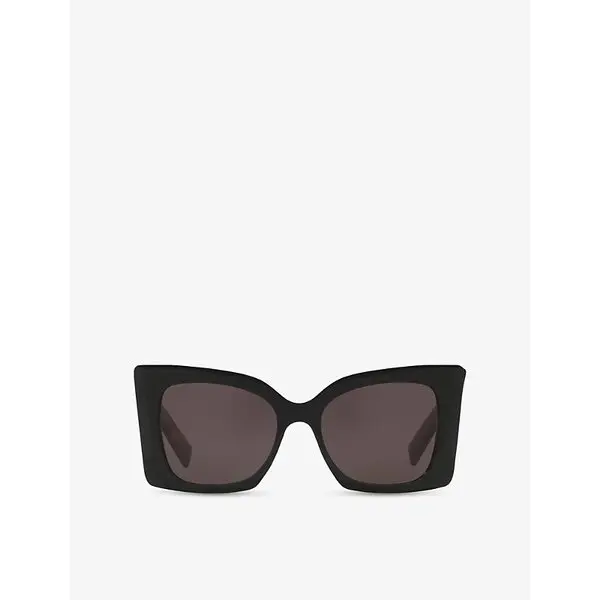 Saint Laurent Ys000488 Rectangle-frame Sunglasses - Black