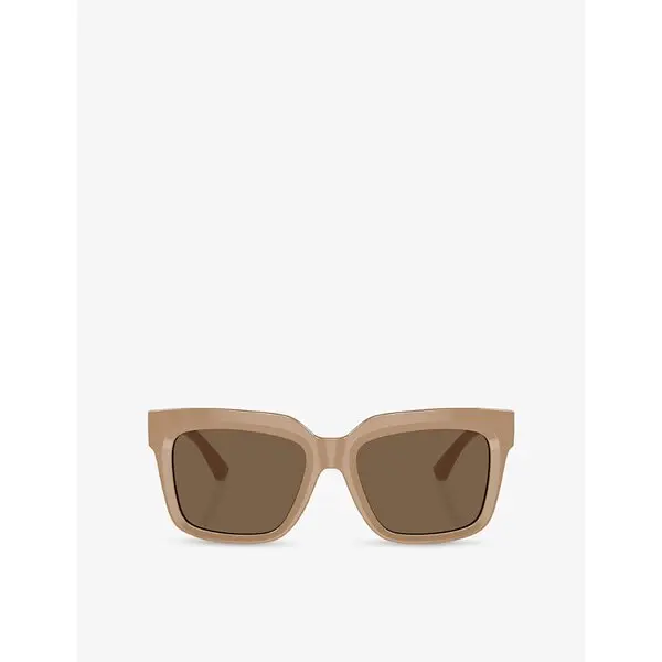 Burberry Be4419 Square-frame Sunglasses - Tan