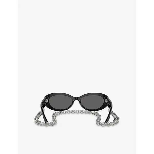 Tiffany & Co. Tf4221 Oval-frame Sunglasses - Black