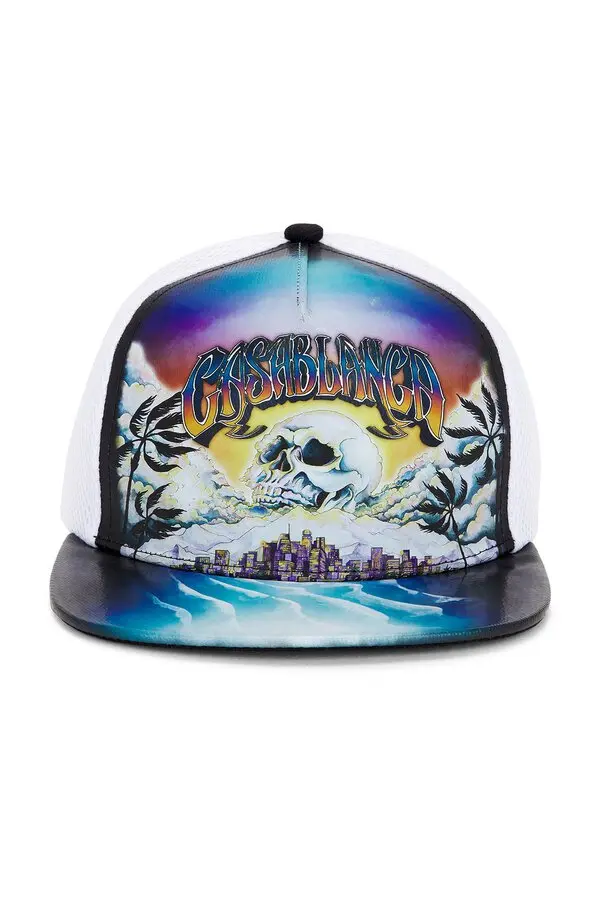 Casablanca Le Premonition Printed Trucker Cap - Black