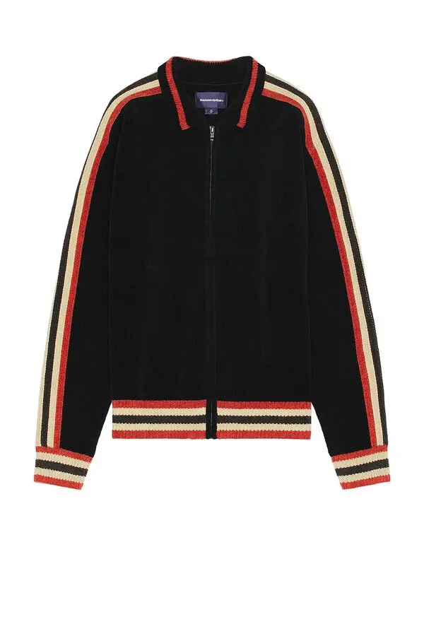 THISISNEVERTHAT Striped Zip Cardigan - Black