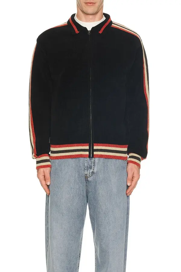THISISNEVERTHAT Striped Zip Cardigan