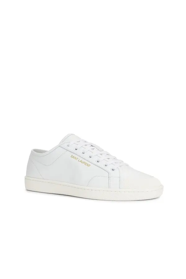 Saint Laurent Sl39 Mid Top Sneaker - White | Editorialist