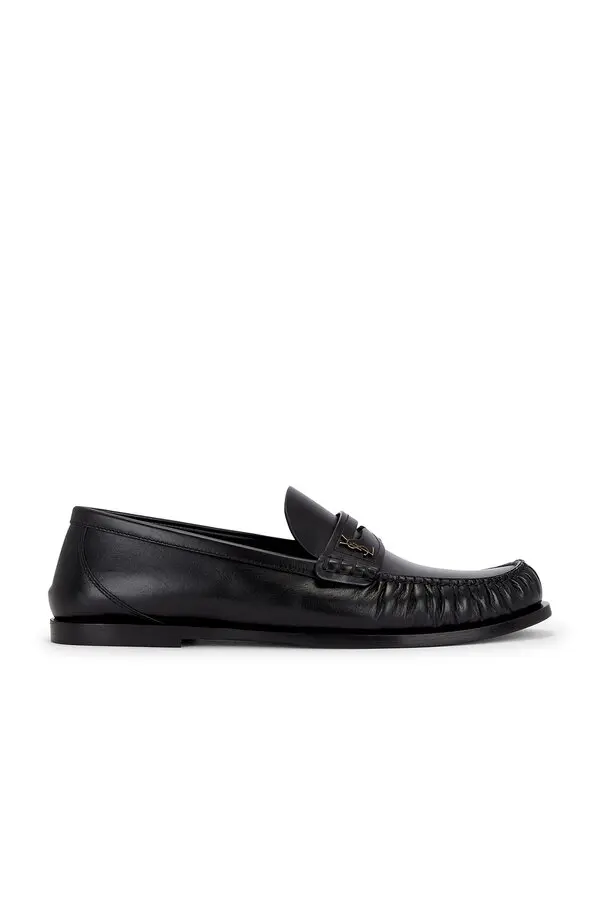 Saint Laurent Leather Loafer - Black